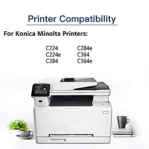 1-Pack (Black) Compatible BizHub C224 C224e C284 C284e C364 C364e Printer Toner Cartridge High Capacity Replacement for Konica Minolta (A33K130) TN321K Printer Toner
