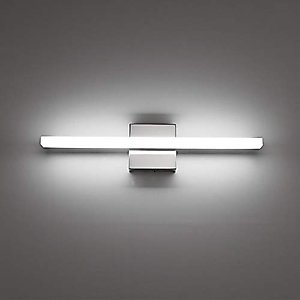 Combuh Modern Bathroom Light Fixtures Over Mirror 16 Inch IP44 9W Chrome Bathroom Vanity Light for Bathroom Wall Lights Cool White 6000K
