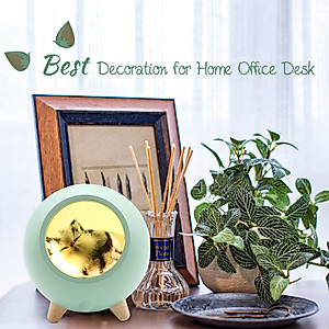 Vency Room Decor for Women, Cat Night Light for Bedroom, Cat Lover Gifts for Women Wife Mom Teen Girls, Cute Cat House Valentine Christmas Birthday Gifts (Green)