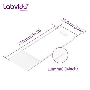 Labvida 72pcs x 20 Boxes of Pre-Cleaned White Color Frosted Microscope Slide, Dim.75mmx25mm, Super Grade Glass, Ground Edges, 45° Safety Corners, LVQ034WX