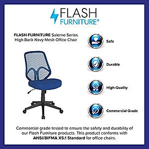 Flash Furniture Salerno Series High Back Navy Mesh Office Chair