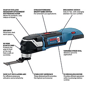 BOSCH GOP18V-28N 18V EC Brushless StarlockPlus Oscillating Multi-Tool Bare Tool