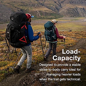 Osprey Aether Plus 60L Men's Backpacking Backpack, Black, L/XL