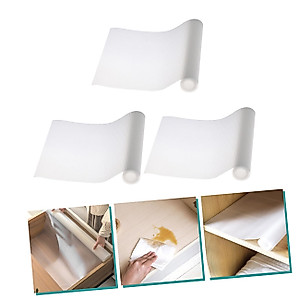 HEMOTON 3 Rolls Drawer Mat Shelf Liners Cabinet Mats Office Cupboard Mat Non Cabinet Liner Cabinet Shelf Wardrobe Mat Office Mat Waterproof Cabinet Pads Eva Kitchen Cabinet Mat Thicken