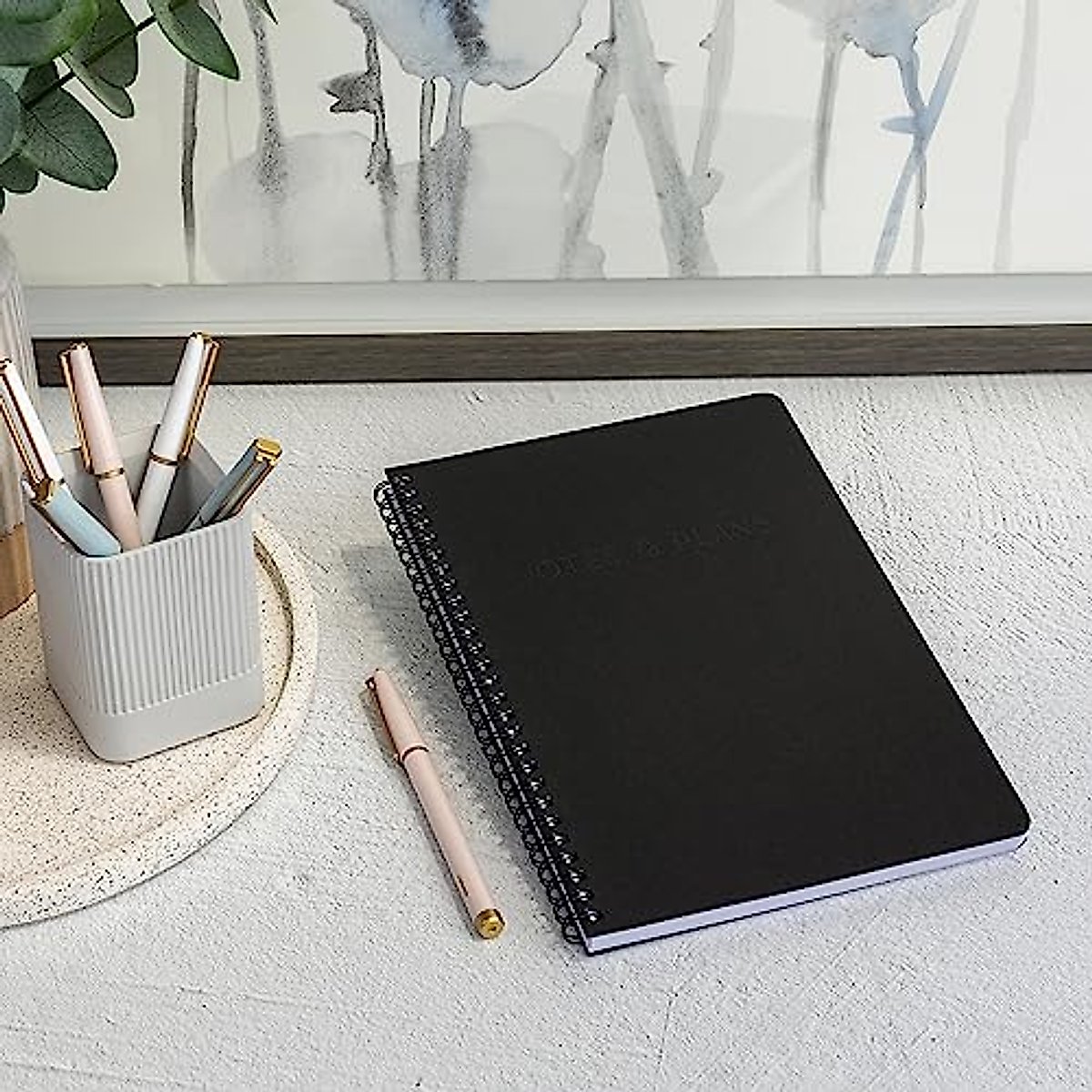 Simplified Daily Planner And Notebook With Hourly Schedule - Aesthetic Spiral To do List Notepad to Easily Organize Your Tasks And Appointments - Stylish Book And School Or Office Supplies For Women