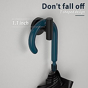 SOCONT Towel Hooks for Bathrooms Wall Mount, 2 Pack Matte Black Towel Hook for Hanging, Heavy-Duty Bathroom Wall Hooks for Towel Robe Black Wall Hooks SUS 304 Stainless Steel for Bathroom Kitchen