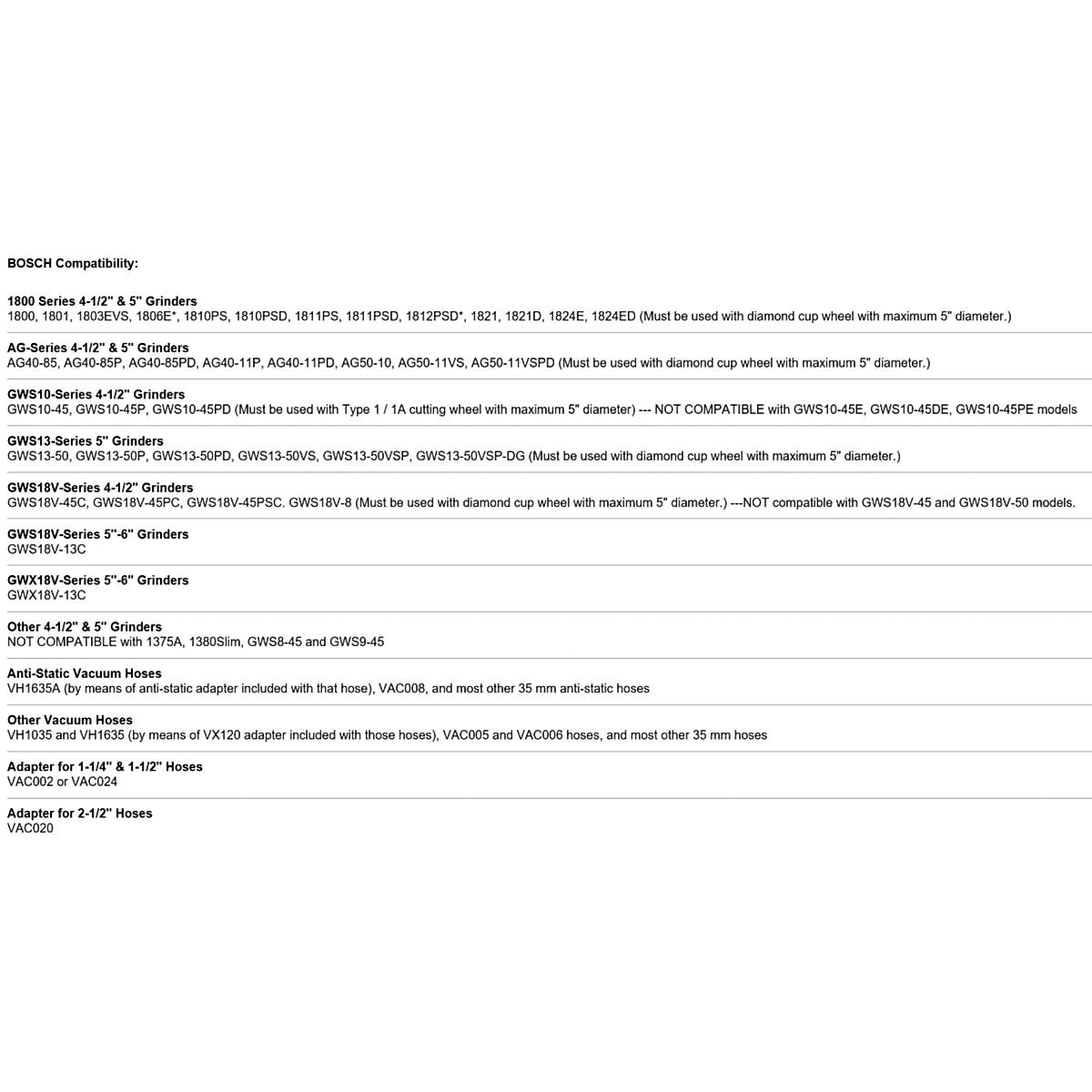 BOSCH 18SG-5E Small Angle Grinder Concrete Surfacing Attachment Blue