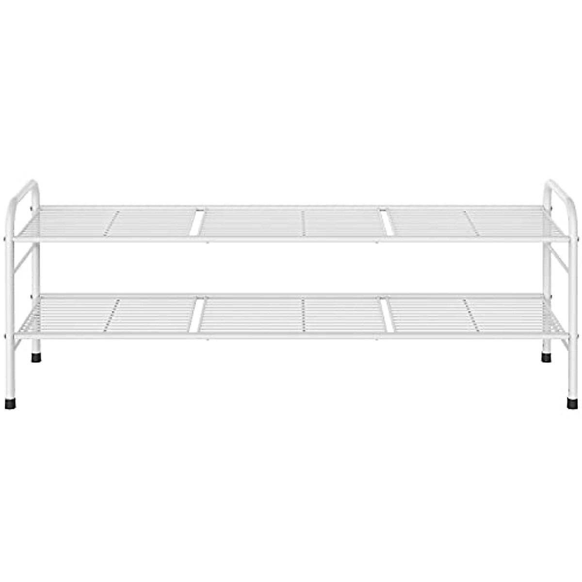Dicasser 2-Tier Long Shoe Rack Organizer Extra Large Capacity for 18 Pairs,White