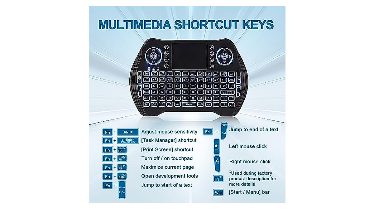 Easytone Mini Wireless Keyboard Touchpad Combo
