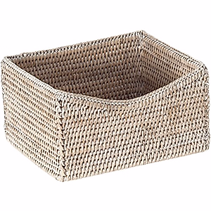 KOUBOO 1060080 La Jolla Shelf Basket, White-Wash