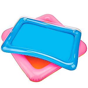 Kilpkonn 2Pcs Inflatable Sand Tray, Portable Foldable Inflatable Cooler Sand Box, Sand Molds Tools Sandbox for Play Sand