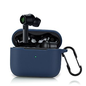 LEFXMOPHY Case Cover Replacement for Razer Hammerhead True Wireless Pro Gaming Earbuds, Silicone Protective Skin (Black)