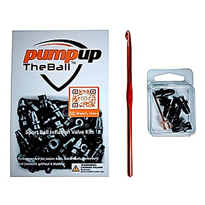 pumpuptheball Sport Ball Inflation Valve Kit (5 Replacement Valves) for Basketball, Soccer, Volleyball and Football
