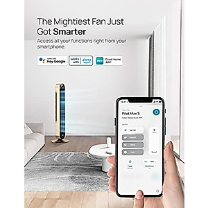 Dreo Tower Fan Smart Voice Control, 25 DB Quiet DC Portable Bladeless Fan, 90° Oscillating, 12H Timer, 42 Inch Floor Fans & Smart Tower Fan Voice Control, 120° Oscillating Fan Works