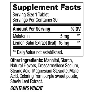 OLLY Extra Strength Sleep Fast Dissolve Tablets, 5mg Melatonin, Vegan, Strawberry - 30ct