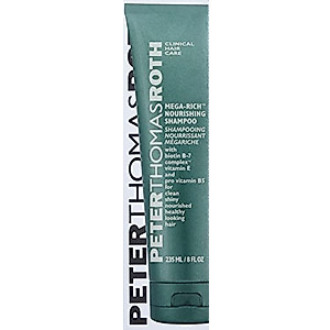 Peter Thomas Roth | Mega-Rich Nourishing Shampoo | Biotin B-7 Complex Shampoo for Clean, Shiny, Healthier-Looking Hair, 8 Fl Oz (Pack of 1)