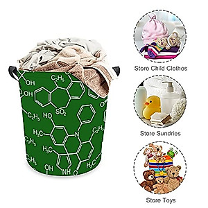 Chemistry Science Oxford Cloth Laundry Basket with Handles Storage Basket for Toy Organizer Kids Room Nursery Hamper Bathroom