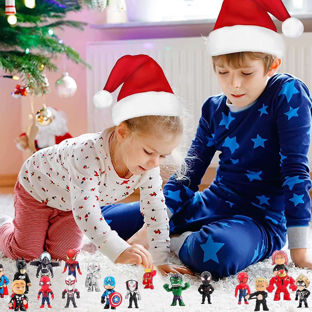 20 Pieces Hero Action Figures Sets, Mini Action Figures for Boys Toys, Birthday Party Gifts Cupcake Toppers Decoration