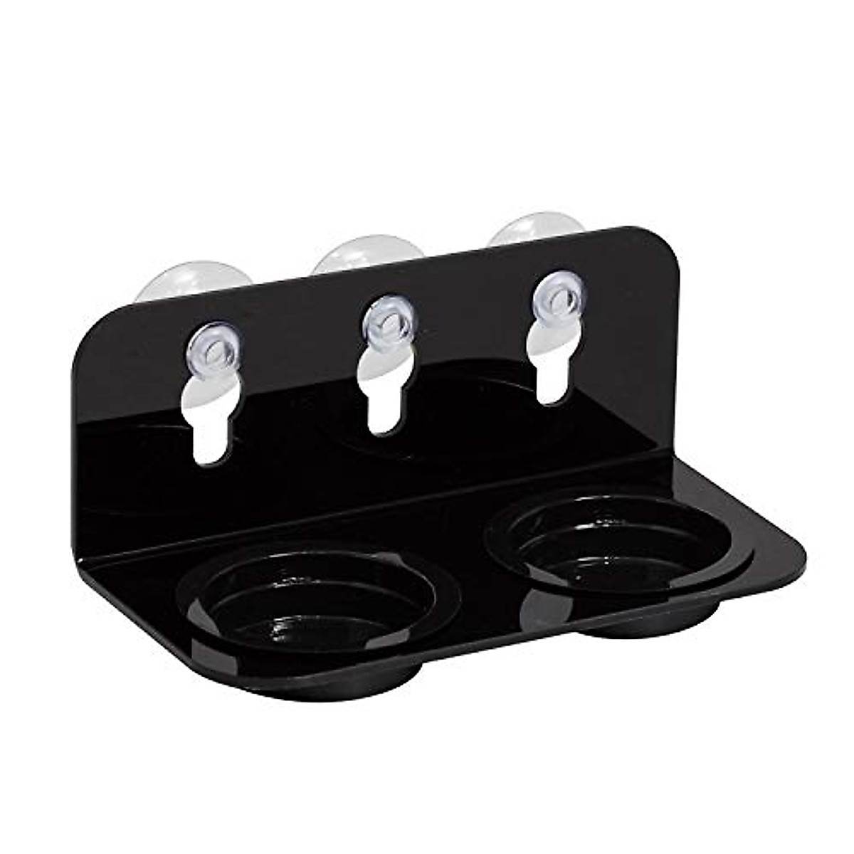 REPTI ZOO Reptile Water Bowl Double Grid Gecko Food Dish Feeder Detachable Suction Cup Reptile Feeding Dish Feeder with 6 Pcs Cups Dish Bowls for Pet Food and Water Feeding