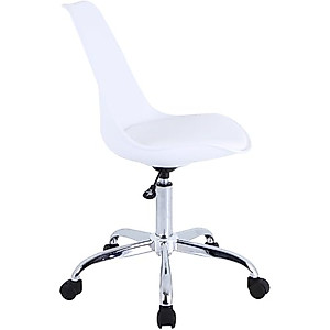Lorell Plastic Shell Task Chair, White