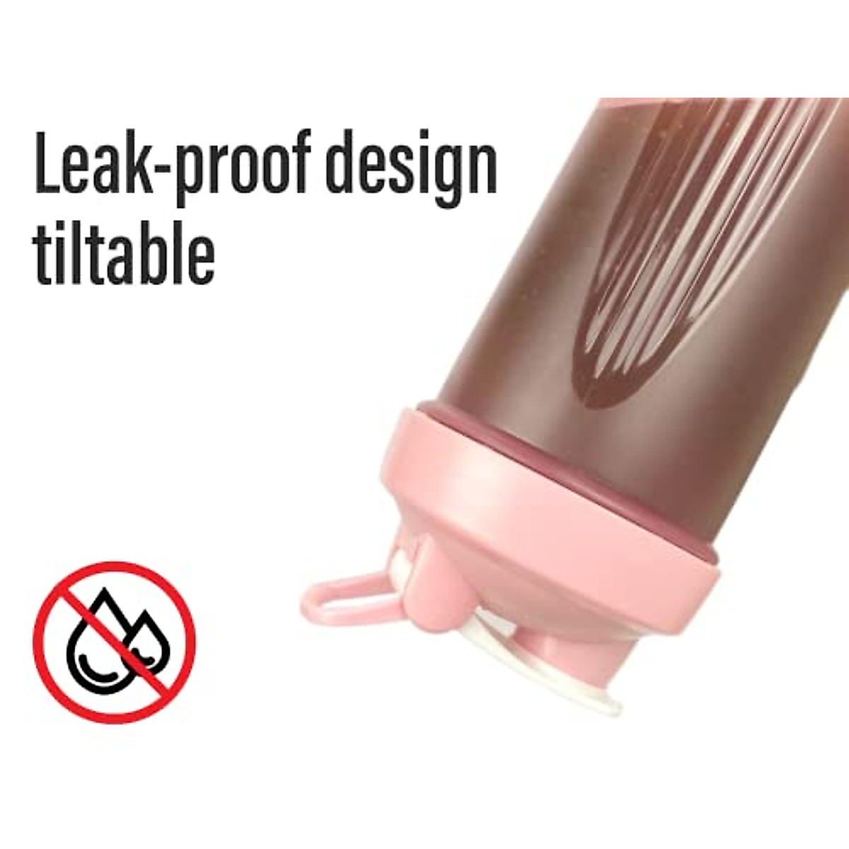 Litex Classic Shaker Bottle, great for protein shakes and pre-workout, shaker set with stirrer - BPA free - 20 oz(pink)