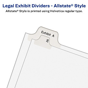 Avery 26-50 Legal Exhibit Dividers for 3 Ring Binders, 25-Tab Sets, Allstate Style, 5 Binder Divider Sets (21702)