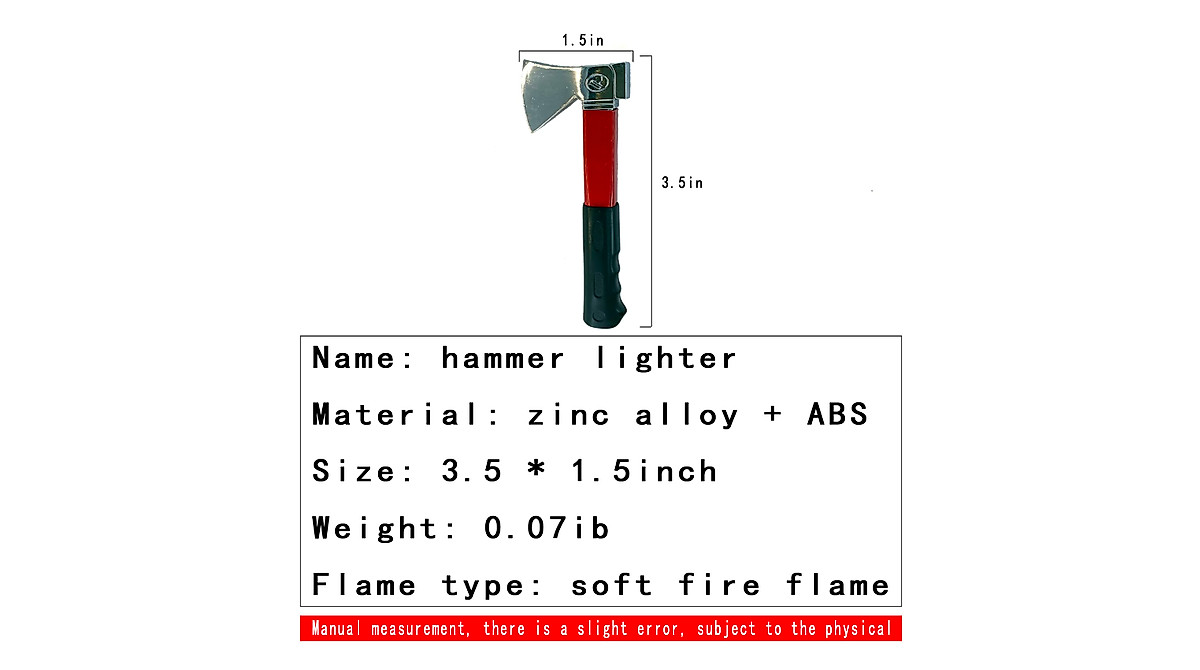 Meiegens Axe Hammer Lighter - Refillable Novelty Torch for Outdoor ...