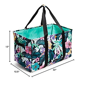 Vera Bradley Women's Recycled Lighten Up Reactive Large Car Tote, Island Floral, One Size