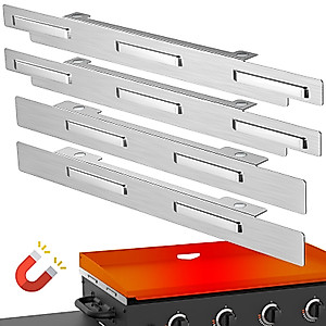 Grarg Wind Guards for Blackstone 22” Griddle,Blackstone Griddle Accessories Stainless Steel Magnetic Wind Screen for Outdoor Backyard BBQ Cooking Gas Saving(22 Inch)