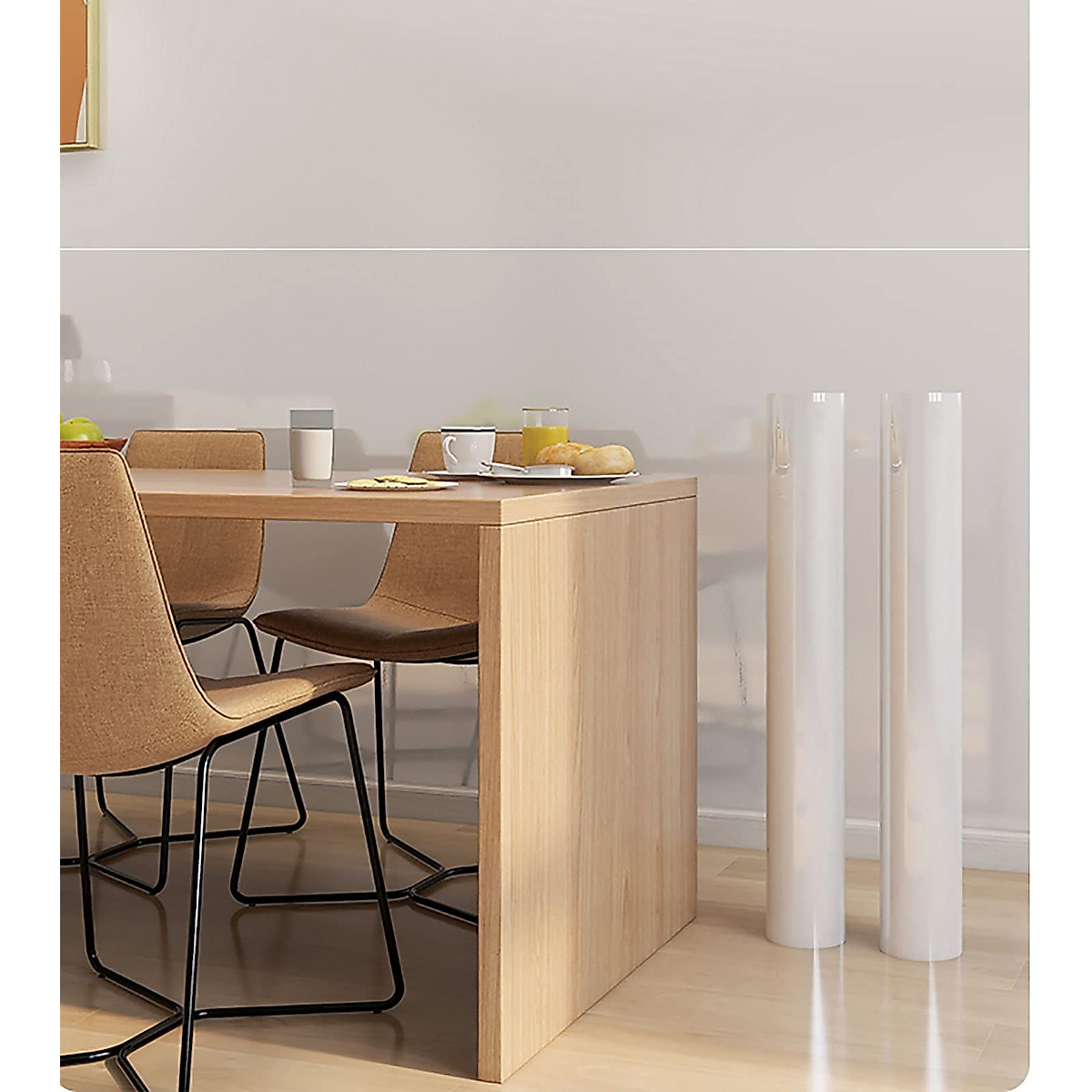 Electrostatic Absorption Wall Protective Film,Removable Clear Wall Protector Oil Proof Waterproof Sticker Furniture Protective Film Sticker, Heat Resistant Anti Scratch Wallpaper (Size : 120x1000cm)