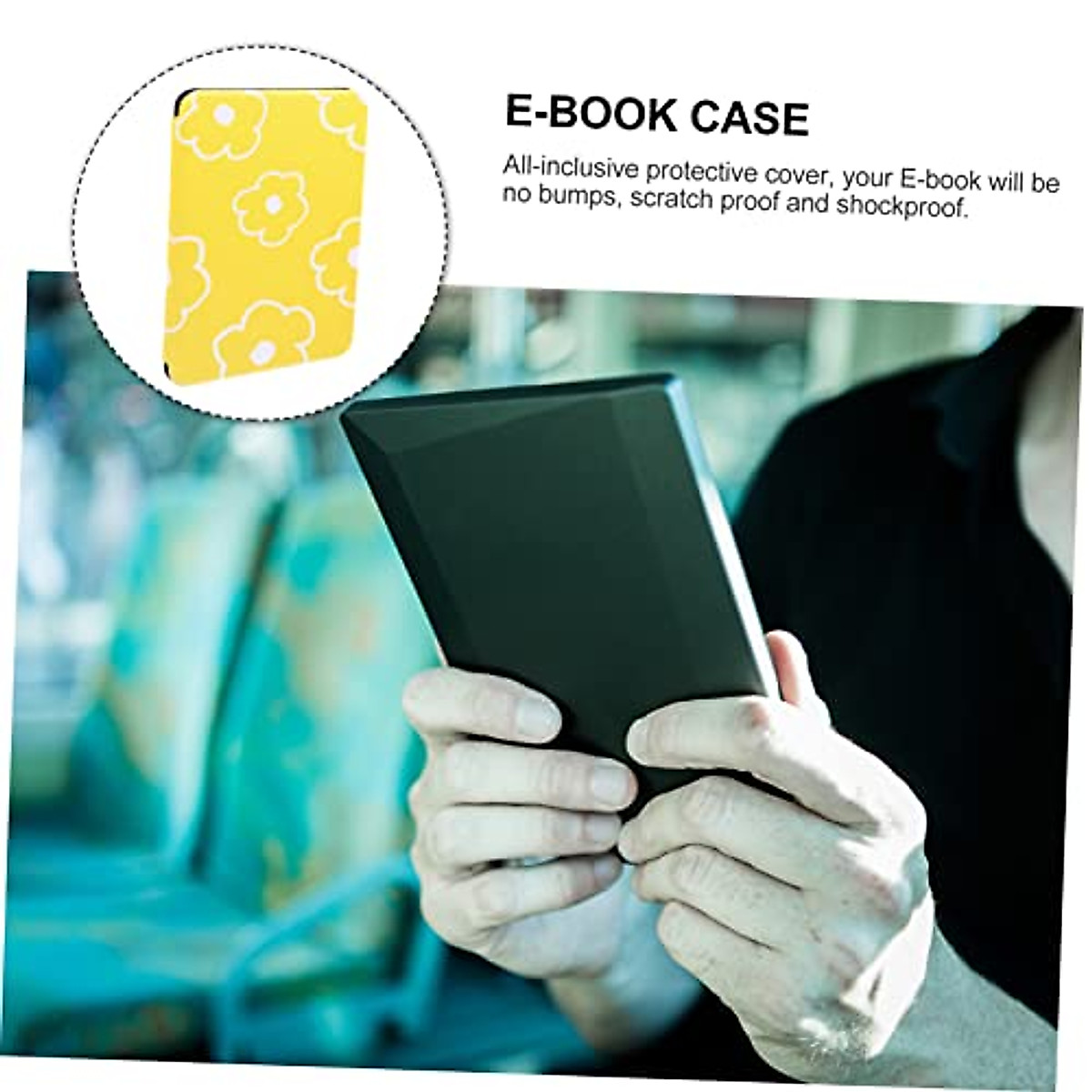 Milisten Ereader Tablet Cases 1pc Protector Flower Cover Book Silicone E-Book Compatible for Kindle Protective Ebook Reader Yellow Shell Compatible with Kindle Case Style Paperwhite Tablet Cases