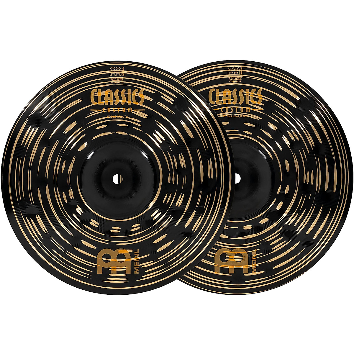 Meinl Cymbals Classics Custom Dark 13" Hihat Cymbals for Drum Set, Pair — Made in Germany — B12 Bronze, 2-Year Warranty (CC13DAH)