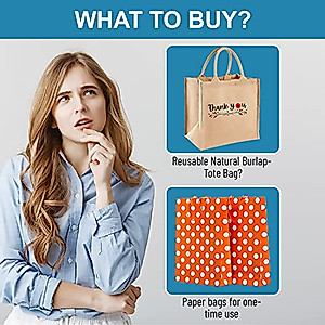 Burlap Tote Bags With Handles - 8 Pack Large Jute Tote Bags - Bachelorette Beach Bag - Perfect for Women, Party, Bridesmaid Gifts, Farmers Market Grocery Shopping And DIY - Waterproof And Reusable