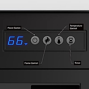 TV Stand with Electric Fireplace Fits TVs up to 65-Inches - Media Console with Storage Cabinet, Adjustable Heat, and LED Flames by Northwest (White)