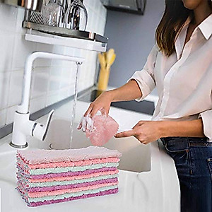 Microfiber Cleaning Cloth - 12 Pack Kitchen Towels - Double-Sided Microfiber Towel Lint Free Highly Absorbent Multi-Purpose Dust and Dirty Cleaning Supplies for Kitchen Car Cleaning 12