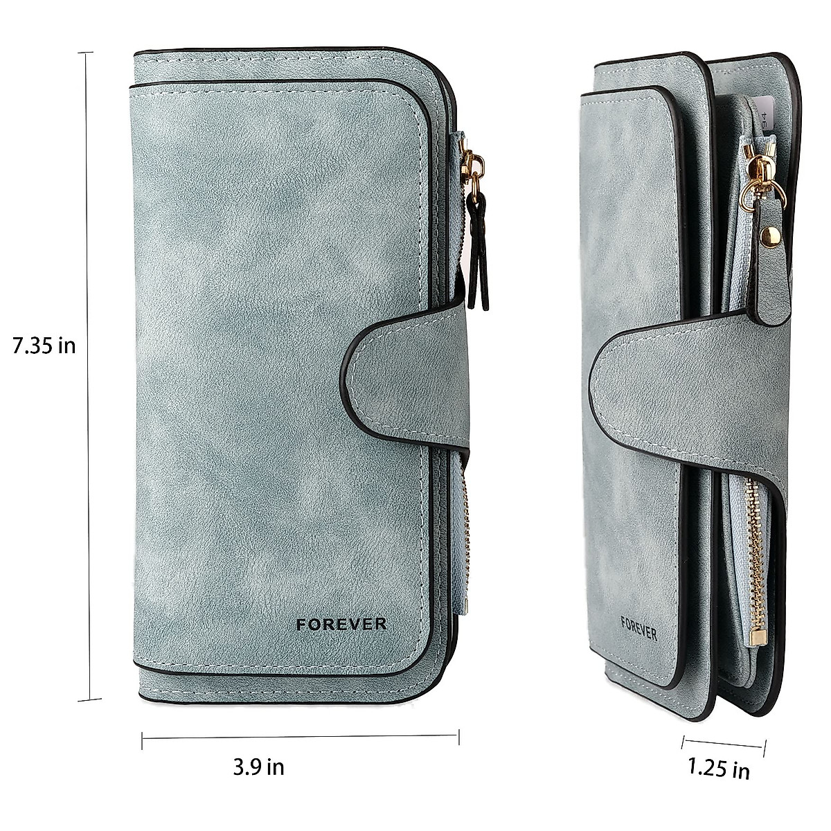 BOHONG Women Wallet Large Capacity Cards Cash Holder Leather Wristlet Clutch Wallets for Ladies Girls