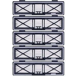 Neutop Gray Replacement Filters Compatible with Neato D10, D9, D8, D7, D6, D5, D4, D3, Robotic Vacuum Cleaners, 5-Pack.