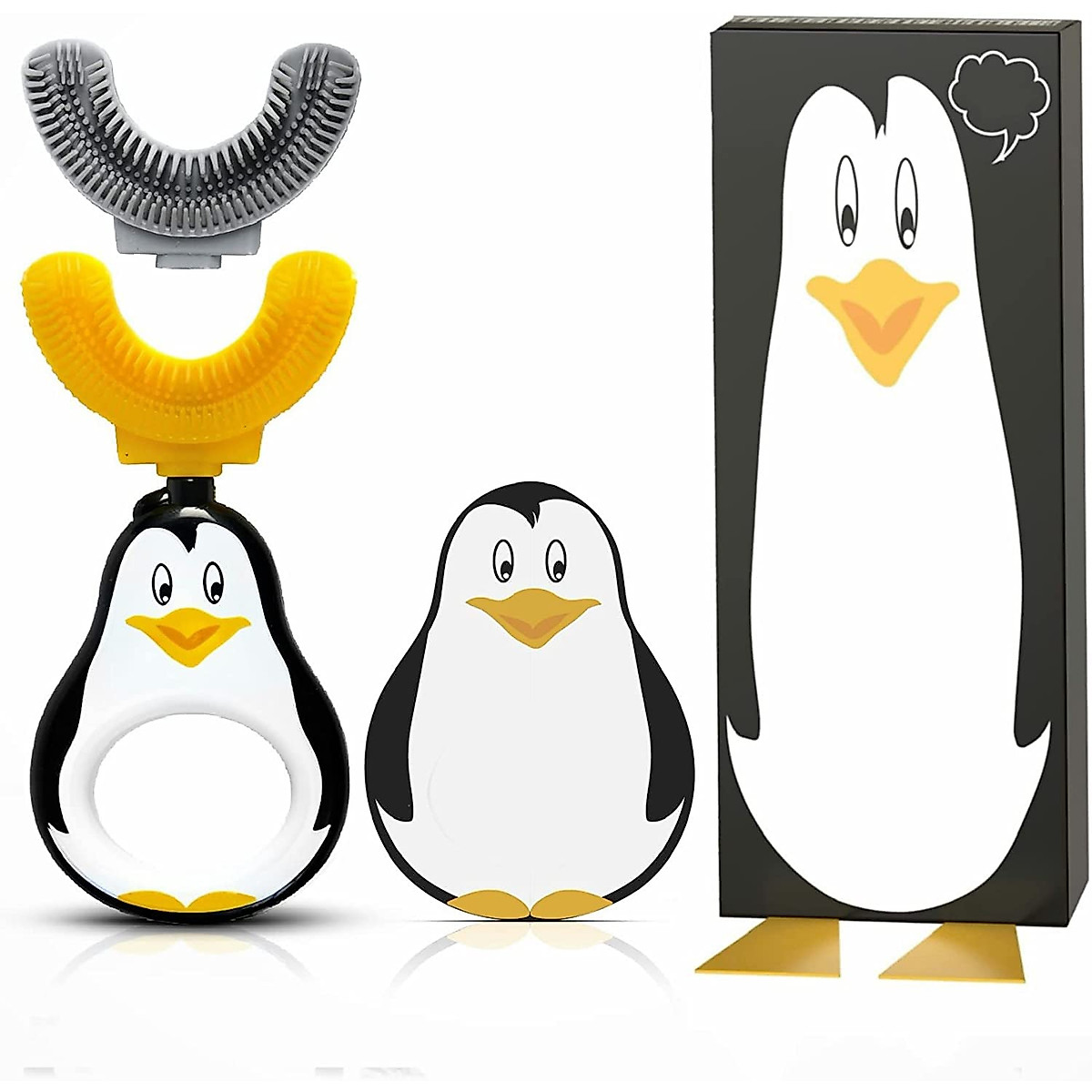Rudrksh U Shaped Toothbrush (Penguin Shape Toothbrush with 2 Heads)