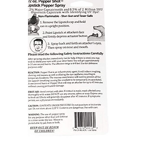 Pepper Shot Lipstick OC Pepper Spray Bundle for Women Lot of Two (1) Pink (1) Red