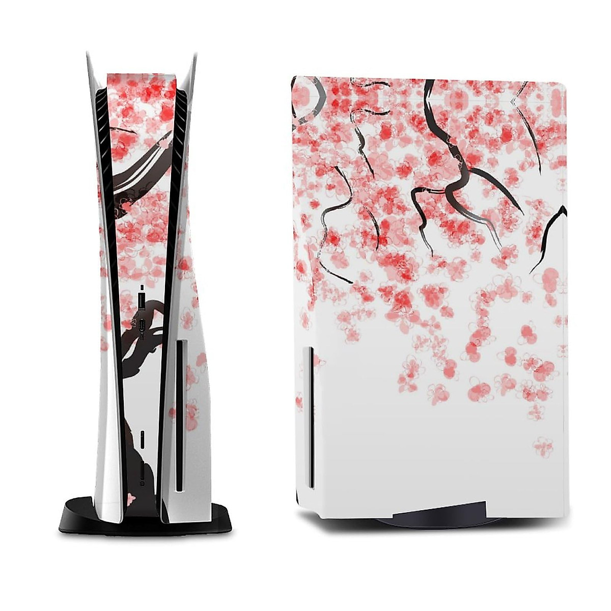 AoHanan Cherry Tree Blossom 5 Skin Controller Accessories Cover Skins Anime Vinyl Cover Sticker Full Set for 5 Disc Edition