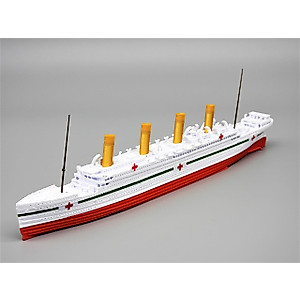 THEROLLER3D HMHS BRITANNIC Model Ship with 3 pc SeaMines,1 Ft Long Assembled Titanic Toys For Kids, Historically Accurate Titanic Toy, Titanic Ship, Titanic Cake Topper, Titanic Figurine, Titanic Boat