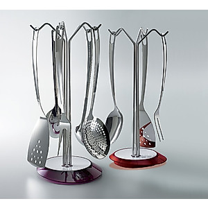 Bugatti Glamour Utensils And Stand Set (H 41cm x 17cm Diameter Red)