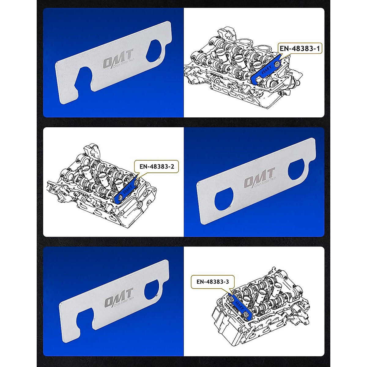 Orion Motor Tech EN 48383 Camshaft Retaining Tool EN 46105 Compatible with Cadillac Buick Chevrolet Vauxhall Saab Pontiac Equinox Holden Saturn Cam Alignment Holding Kit for V6 2.8L 3.0L 3.6L Engines