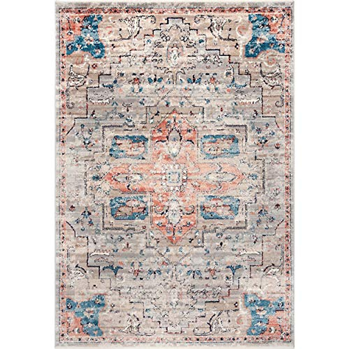 nuLOOM Janessa Croix Medallion Area Rug, 4x6, Beige