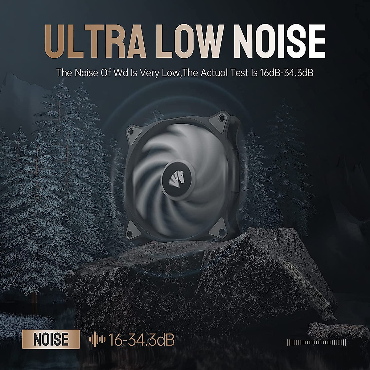 ASIAHORSE WD-001 Series 120mm Case Fan with Controller, Black 5V ARGB Motherboard Computer Case Fans Quiet High Airflow Adjustable Light Effect Computer Cooling Fan, 5 Pack