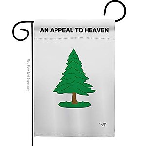 Breeze Decor G158182 Pine Tree Americana Historic Impressions Decorative Vertical Garden Flag 13" x 18.5" Printed In USA Multi-Color