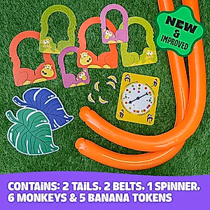MCMILLER ENTERTAINMENT It's Bananas! The Monkey Tail Game - Funny, Fun Party & Family Game for Kids, Baby Shower, Bachelorette, Easter, Gag Gift for Game Night, Ages 6+, 2+ Players