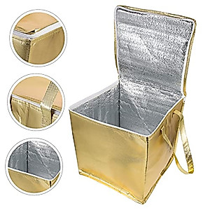 Reusable Grocery Bag Insulation foldable grocery shopping tote food transport cooler insulated bento Food Delivery Storage aluminum Stands Upright Warmer Grocery Delivery Bag