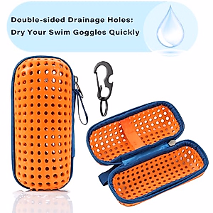 Rkyzhuang Swim Goggle Case For Swimming Goggles, Protective Cases for Goggles with Clip