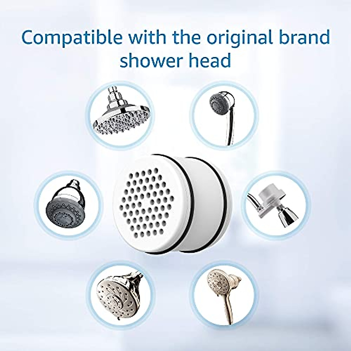 AQUA CREST WHR-140 Shower Filter Replacement Cartridge for Culligan® WHR-140, WSH-C125, ISH-100, HSH-C135, Shower Head Water Filter, with Advanced KDF Filtration Material, Pack of 2